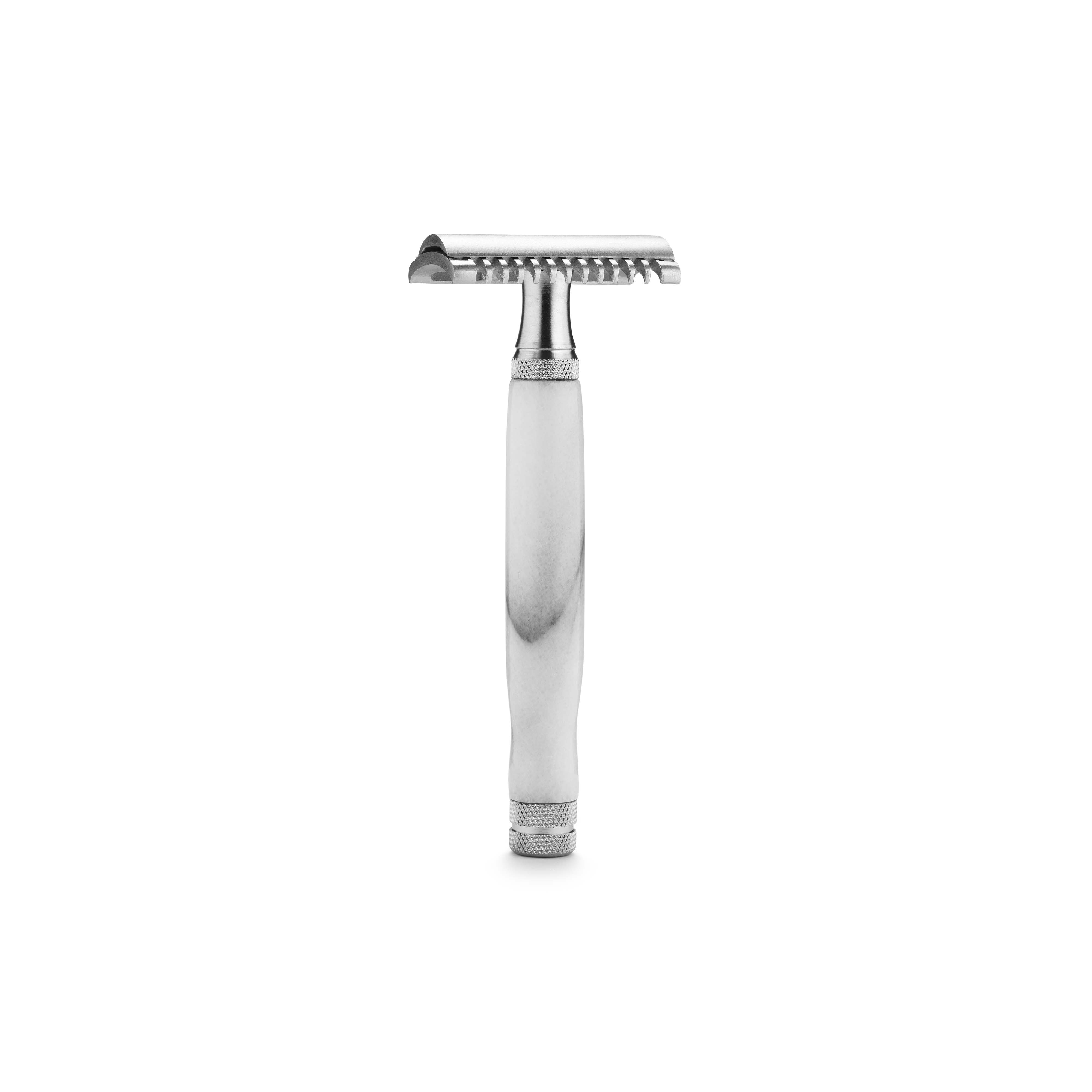 Safety Razor Marble White
