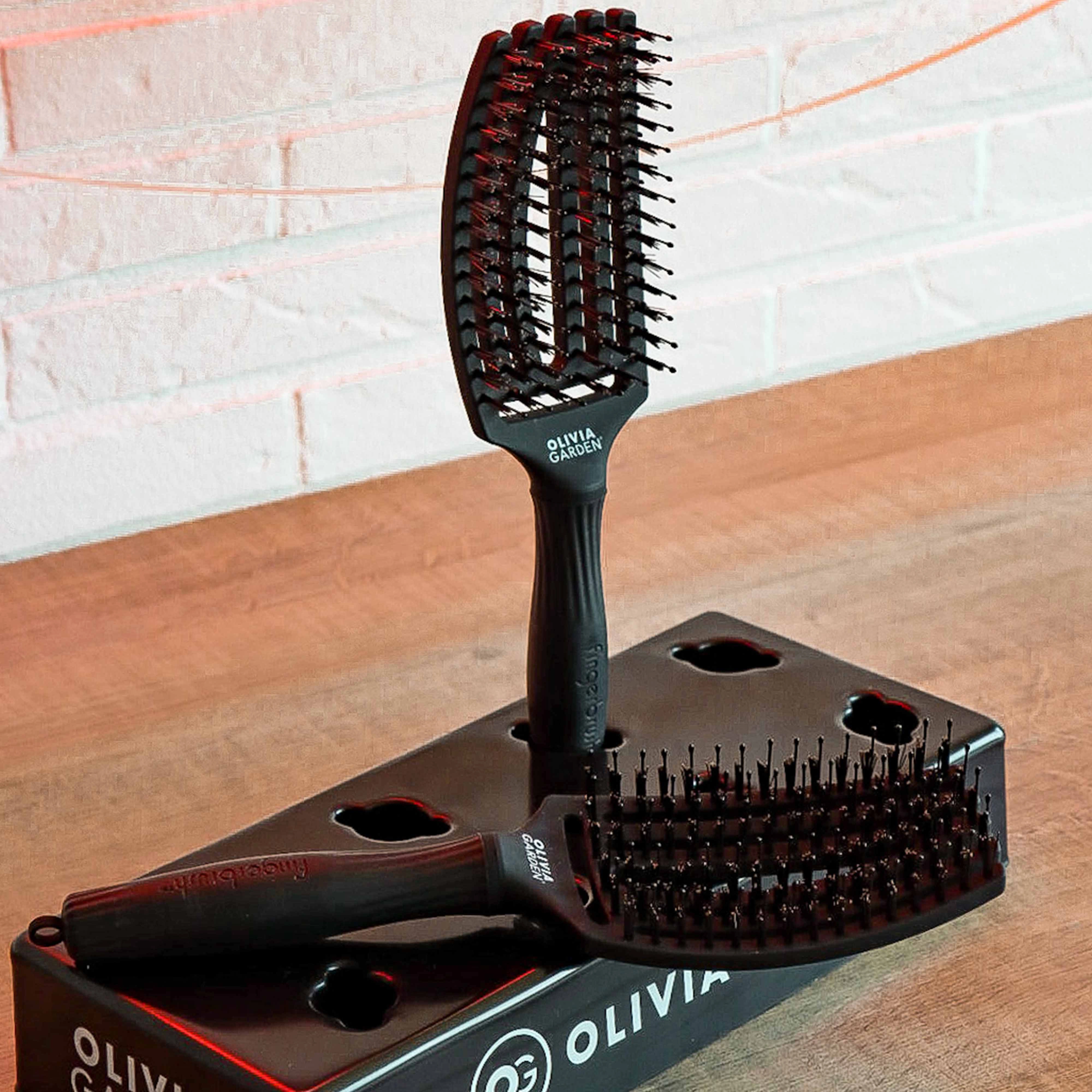 Olivia Garden Fingerbrush Combo Full Black - Large