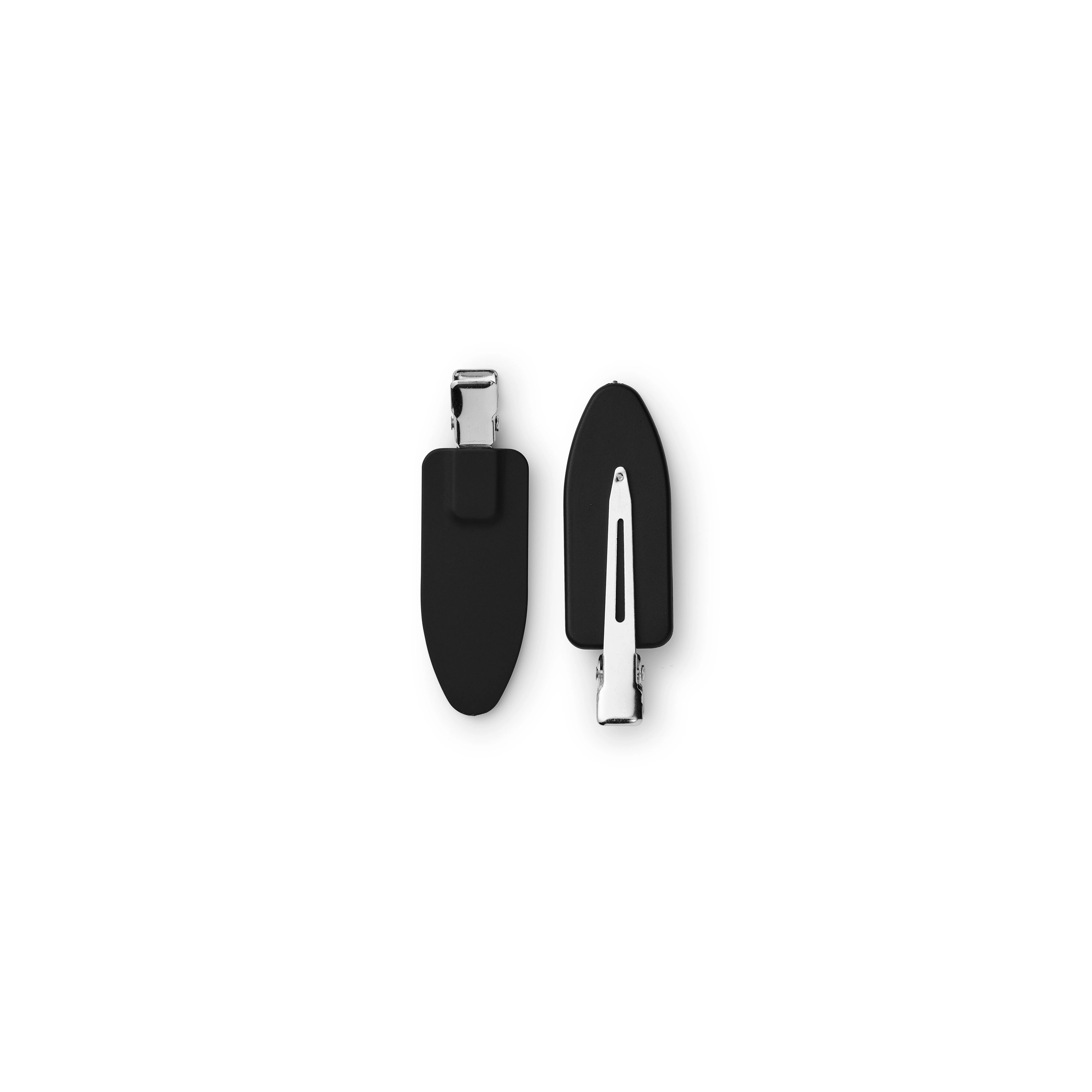 Setting clip, Black rubberized