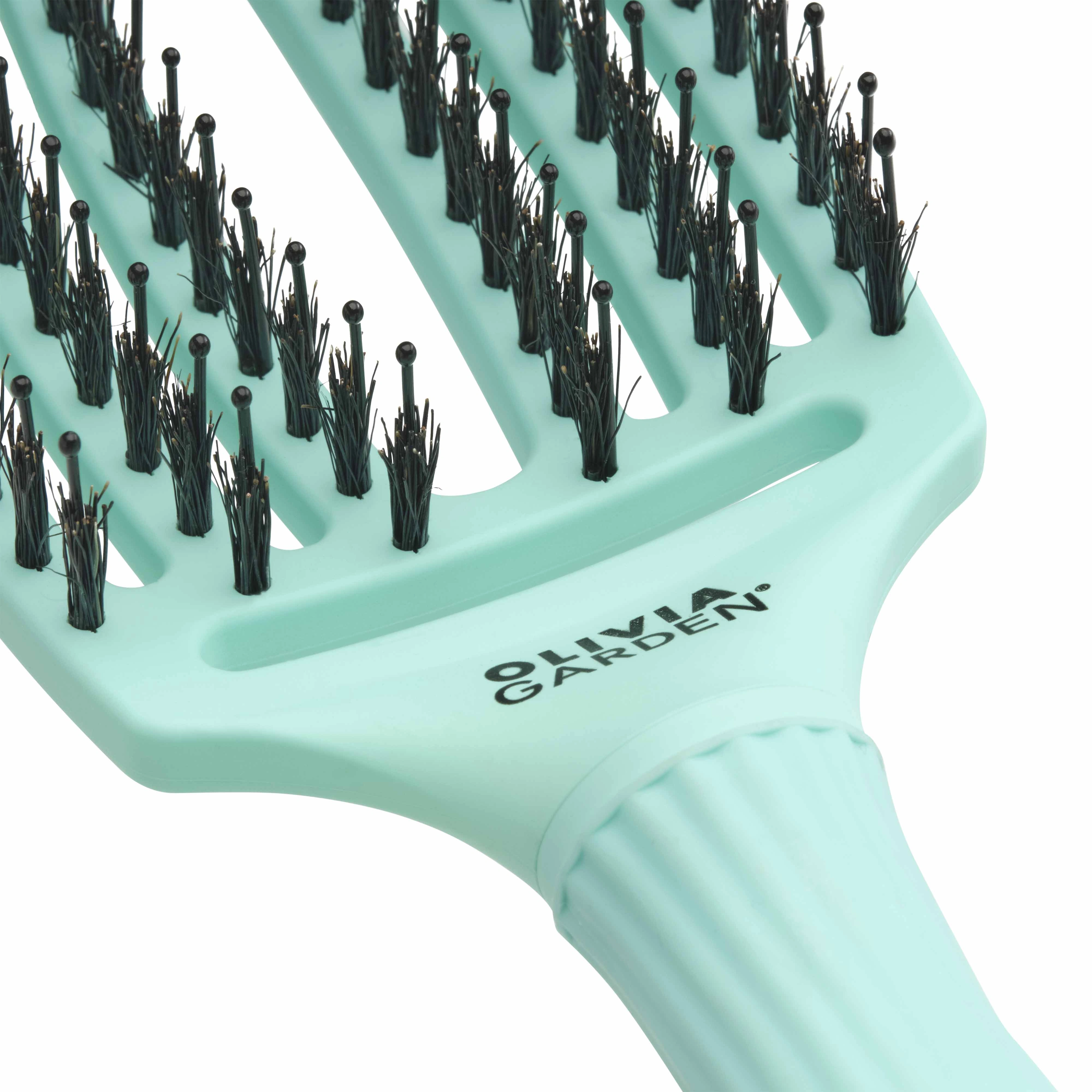Olivia Garden Fingerbrush Care Iconic Boar & Nylon - Mint Medium