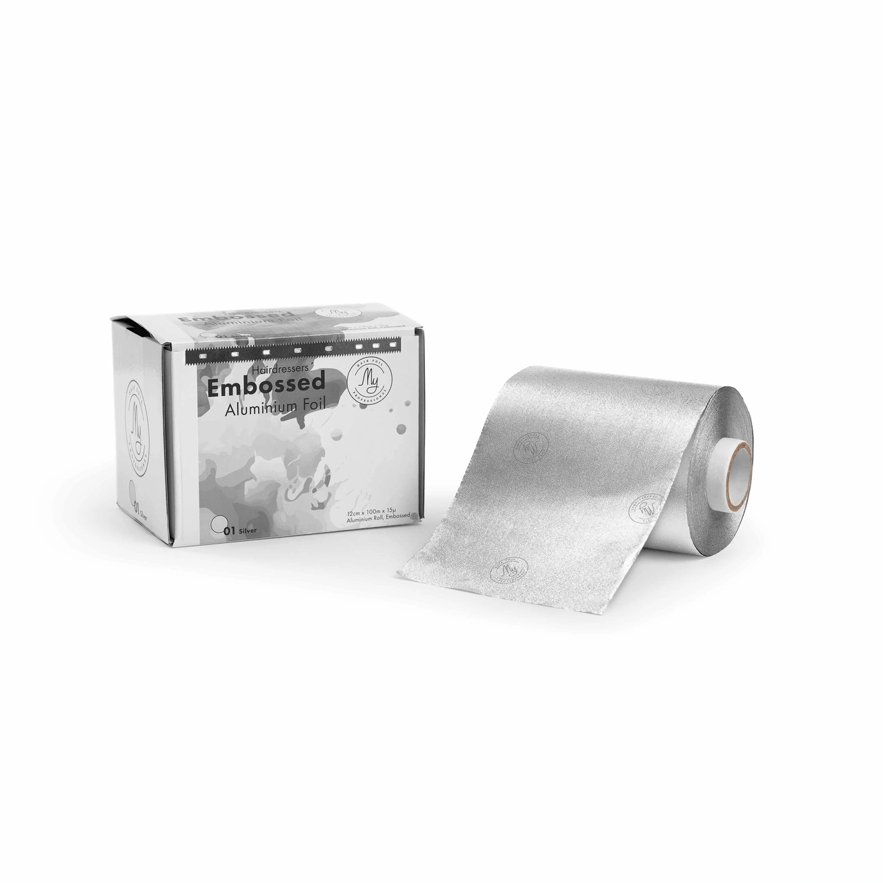My - Embossed Foil 100m - Silver